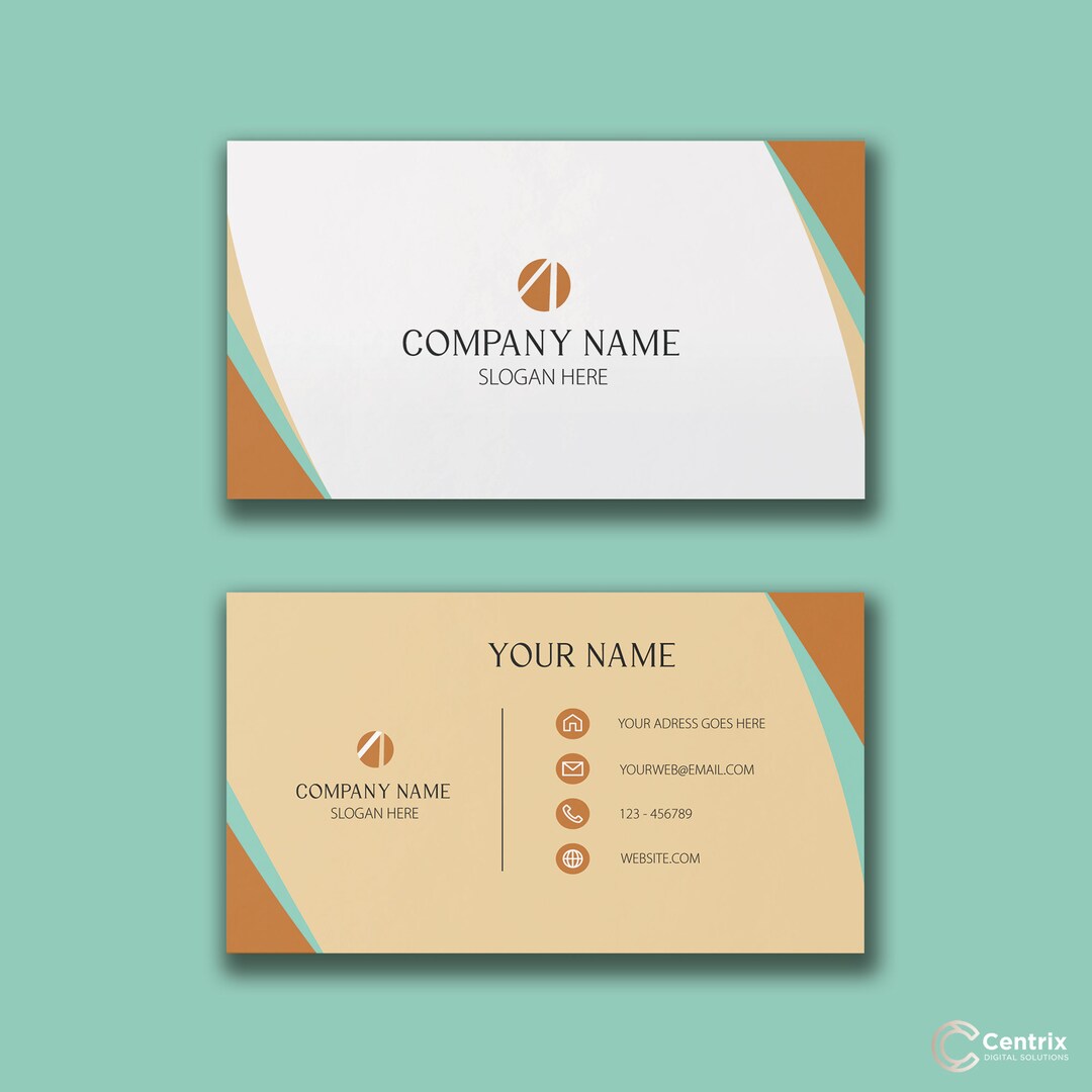 Consultant Business Card Template Vector File Finance Business Cards - Etsy