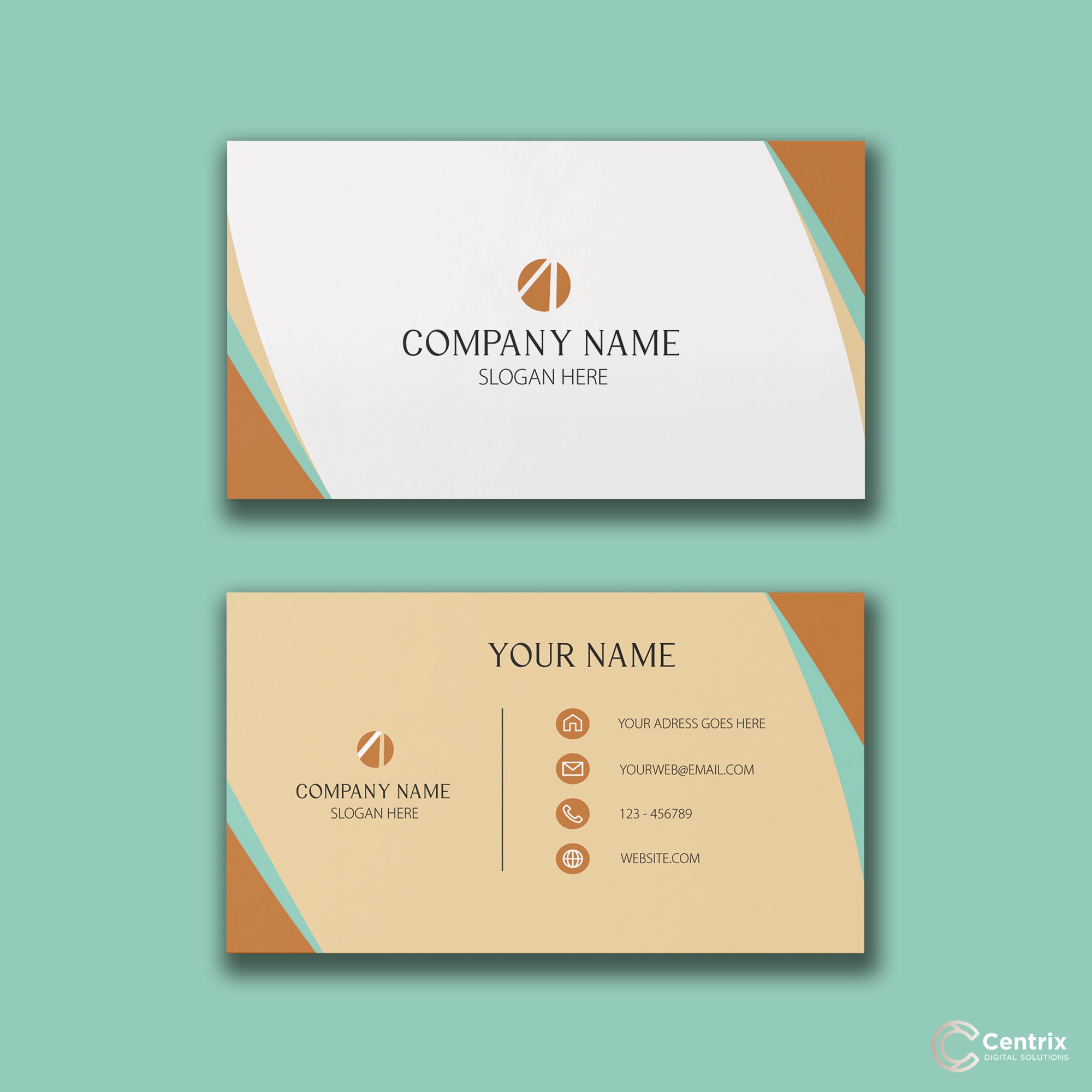 Consultant Business Card Template Vector File Finance Business Cards - Etsy
