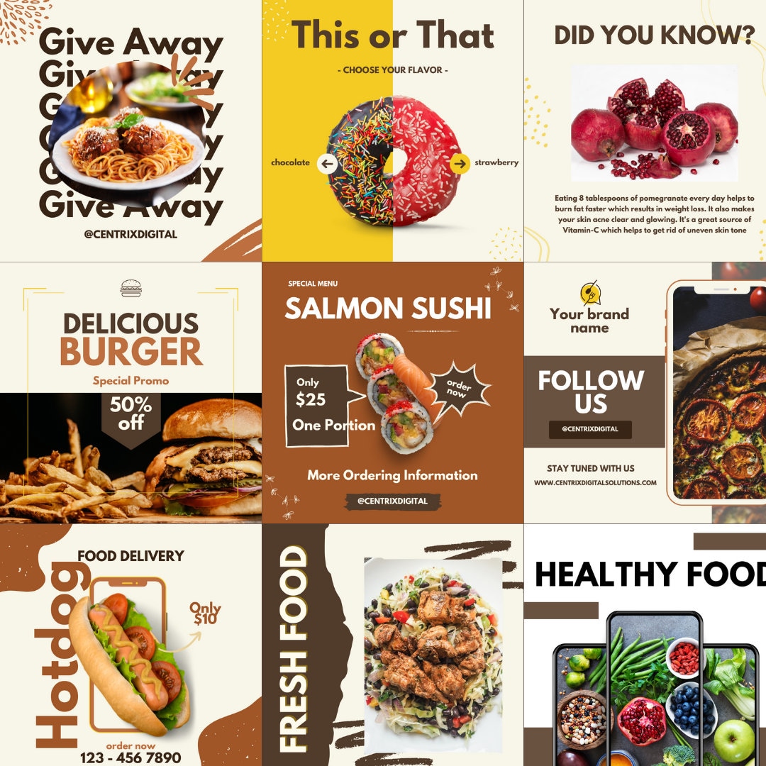 35 Restaurant Instagram Post Template, Instagram Chef, Restaurant ...