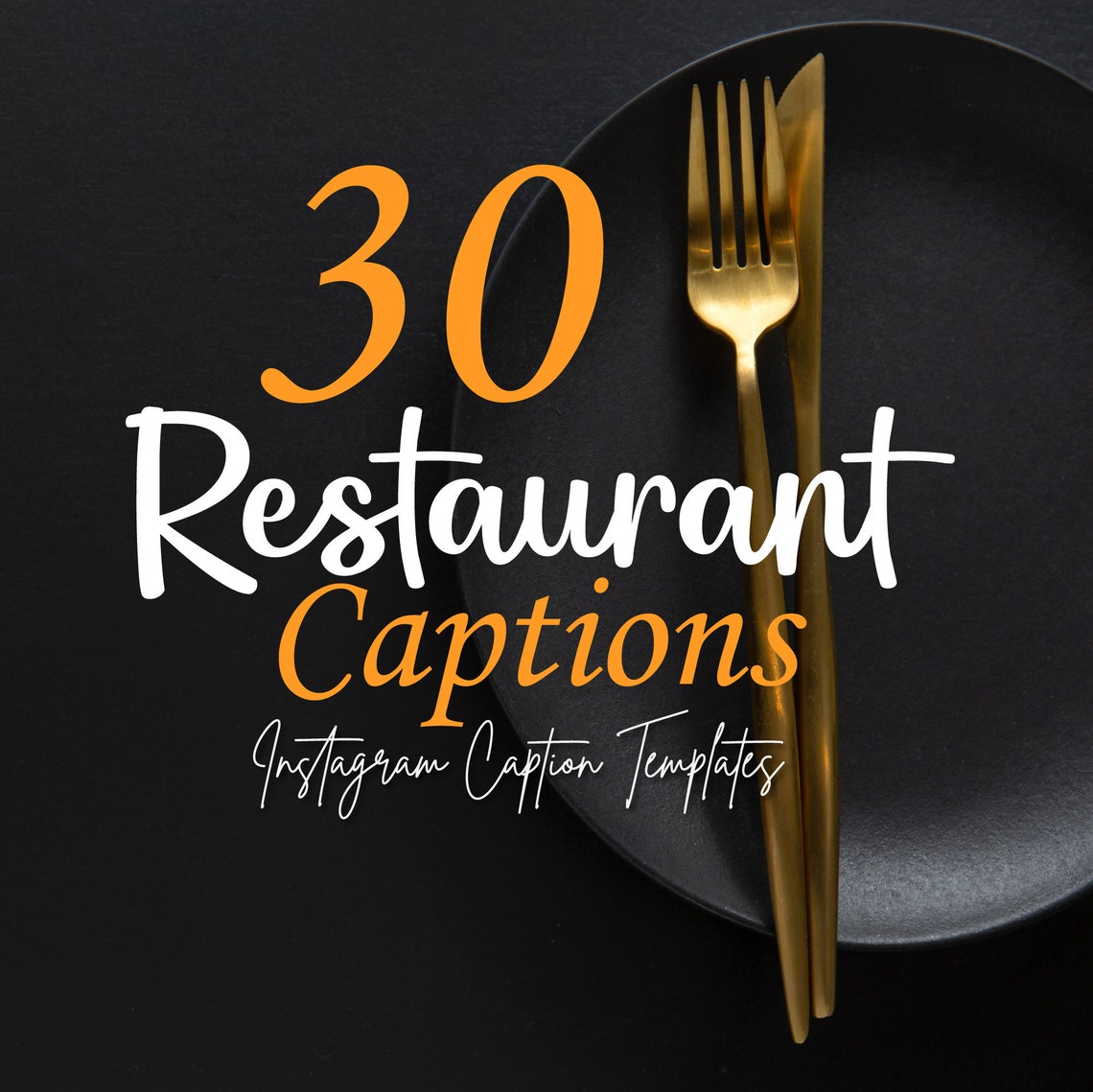 30 Restaurant Instagram Captions Good Food Foodie Social Media - Etsy