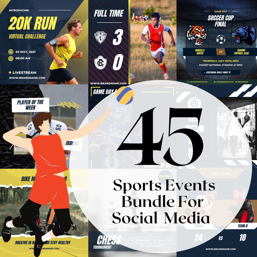 45 Sports Events Editable Canva Templates for Instagram Post Sports ...
