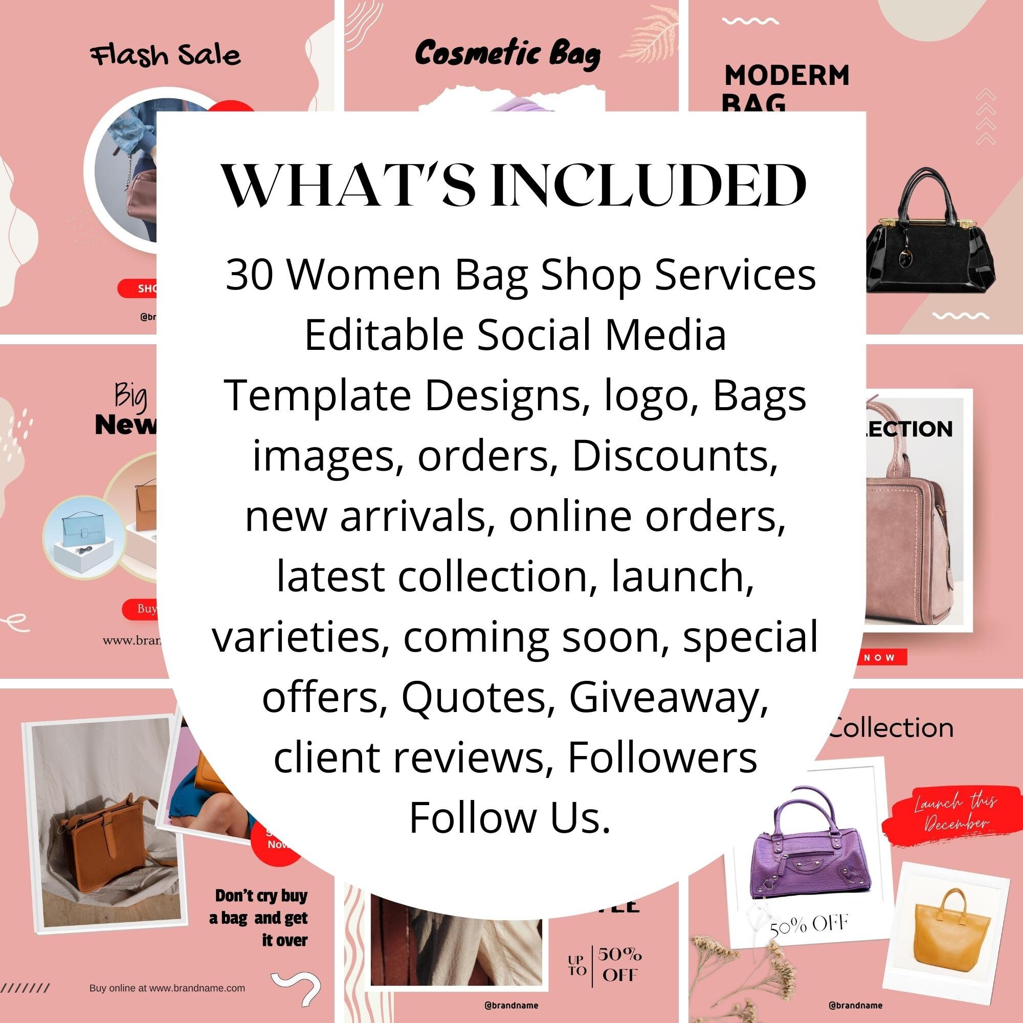 30 Bag Shop Social Media Content Template Instagram Feed Social Media ...