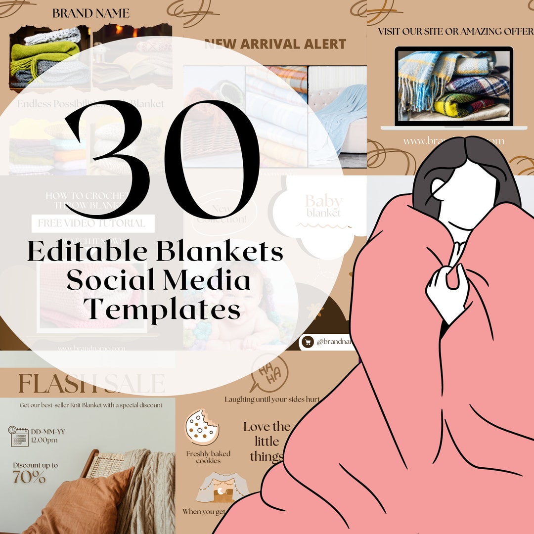 30 Editable Blankets Instagram Post Template Marketing - Etsy