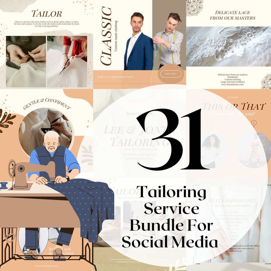 31 Tailoring Service Editable Canva Templates Fashion Designers - Etsy