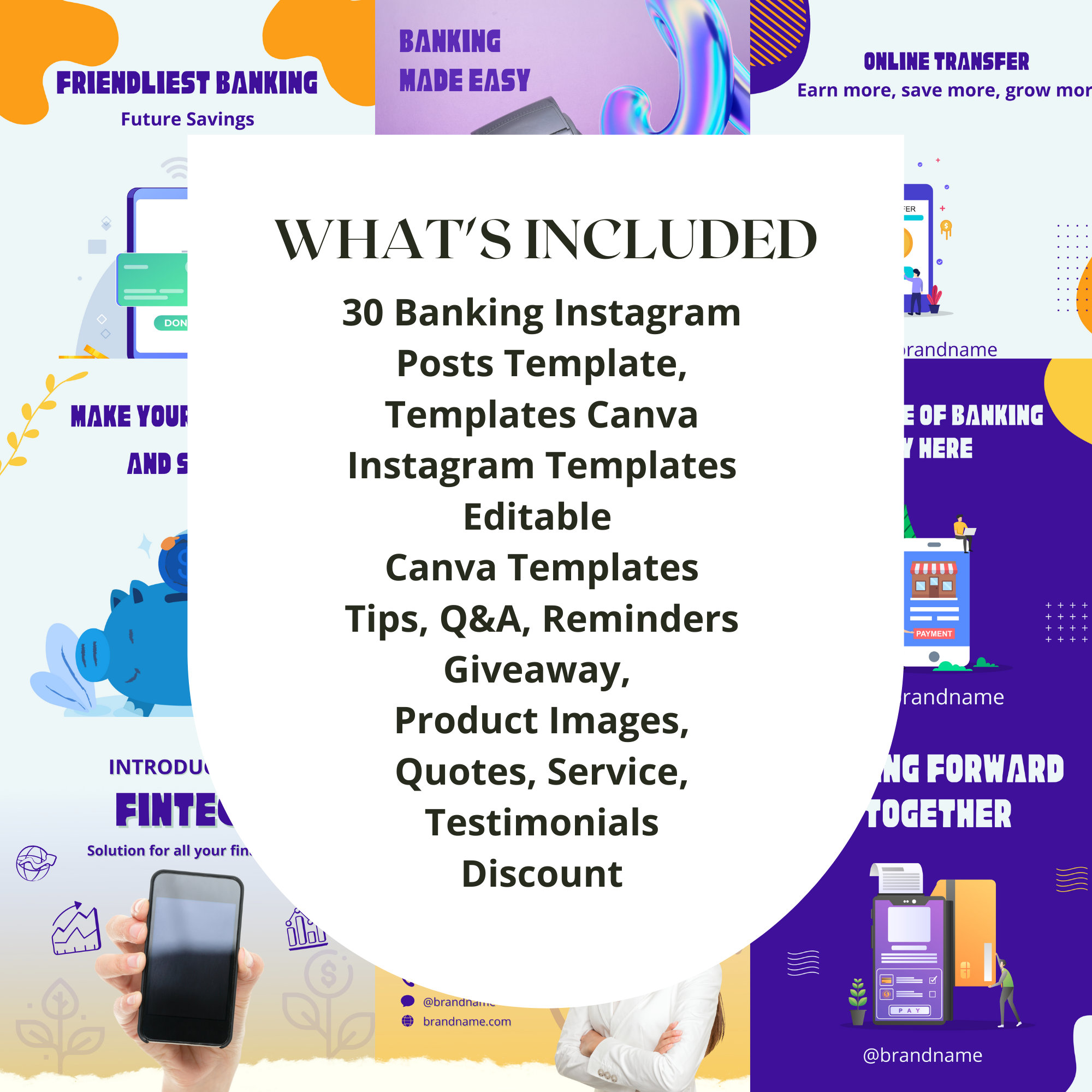 30 Banking Instagram Post Templates for Accountants Canva Templates - Etsy