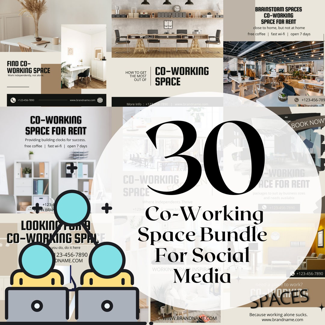 30 Co-working Space Instagram Post Templates - Etsy