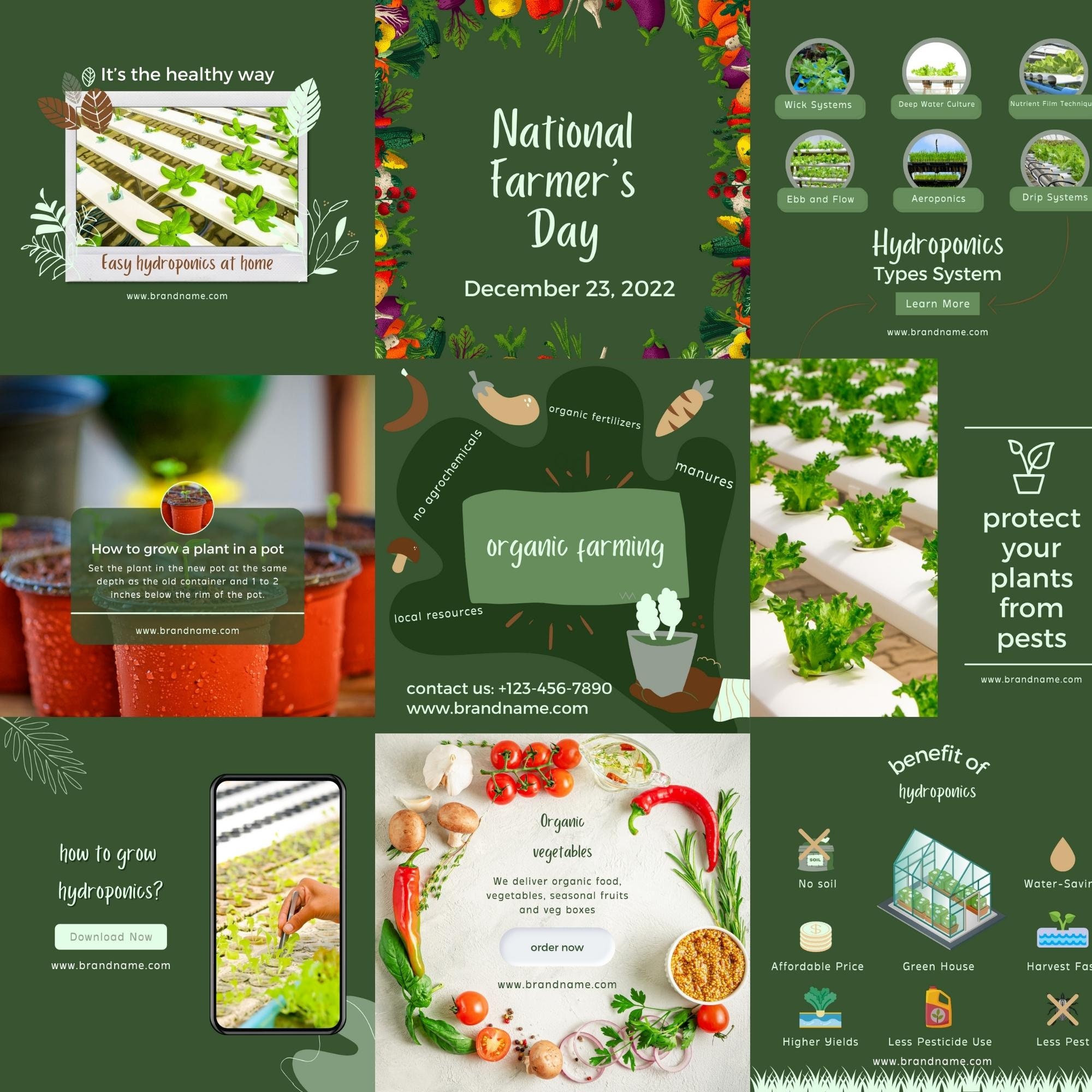 30 Organic Farming Instagram Post Templates for Organic Farmers - Etsy