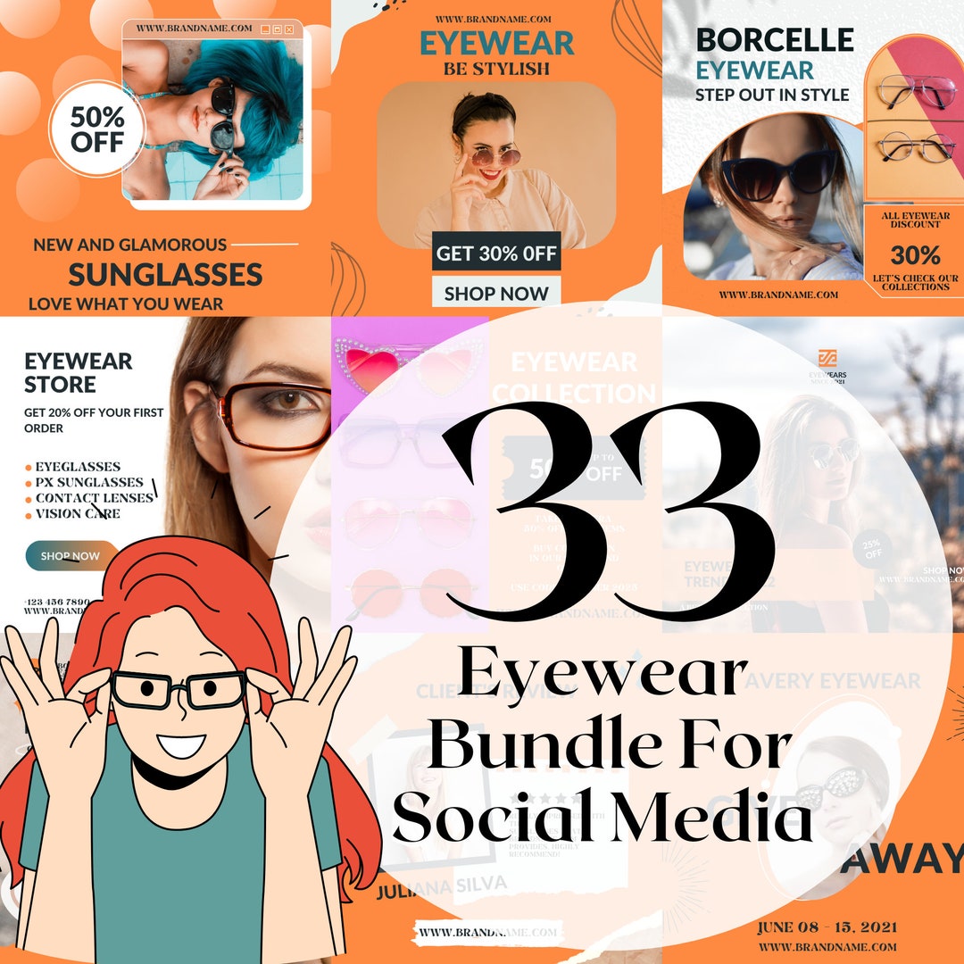 33 Captivating Eyewear Instagram Post Templates Fashion Canva Templates ...