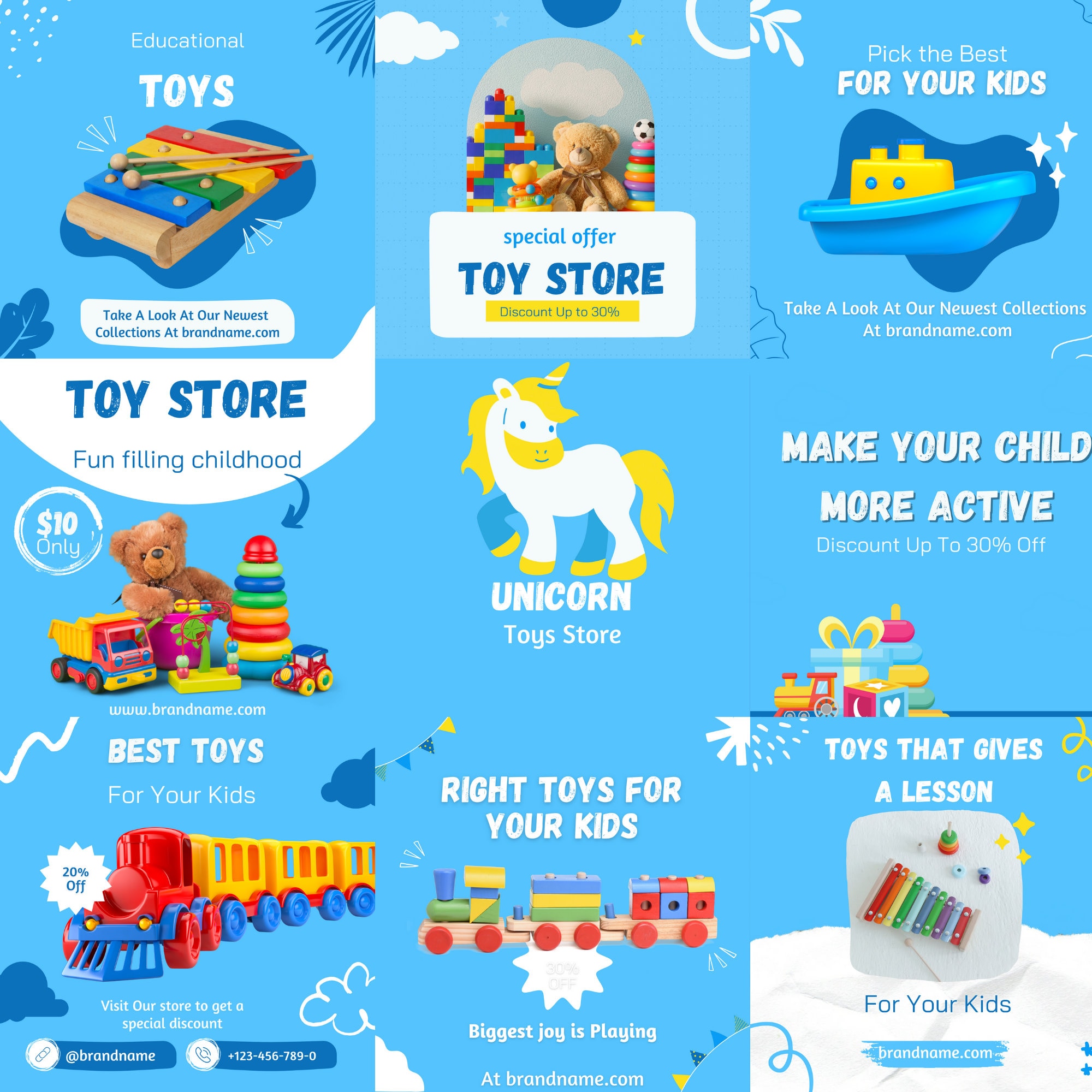 45 Toy Store Editable Instagram Post Designs Editable Canva Templates ...