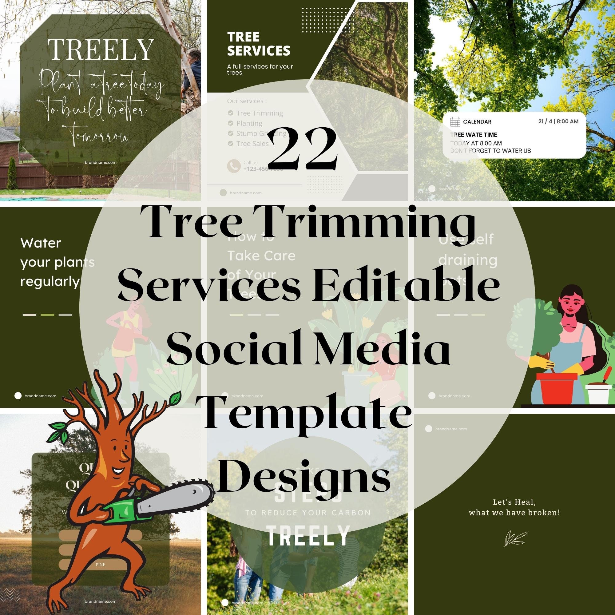 22 Tree Trimming Services Instagram Post Templates Landscaping - Etsy