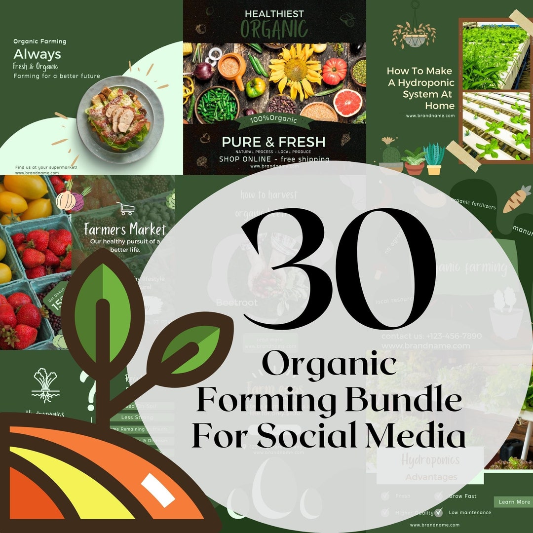 30 Organic Farming Instagram Post Templates for Organic Farmers - Etsy