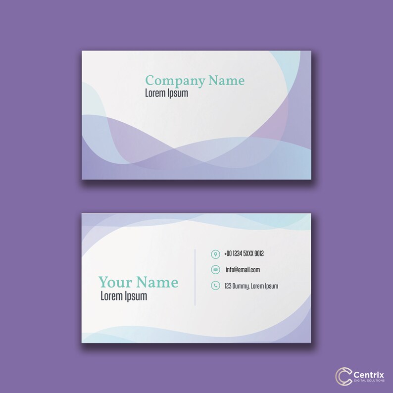 CEO Business Card Template Minimalist Clean Design Featuring Etsy