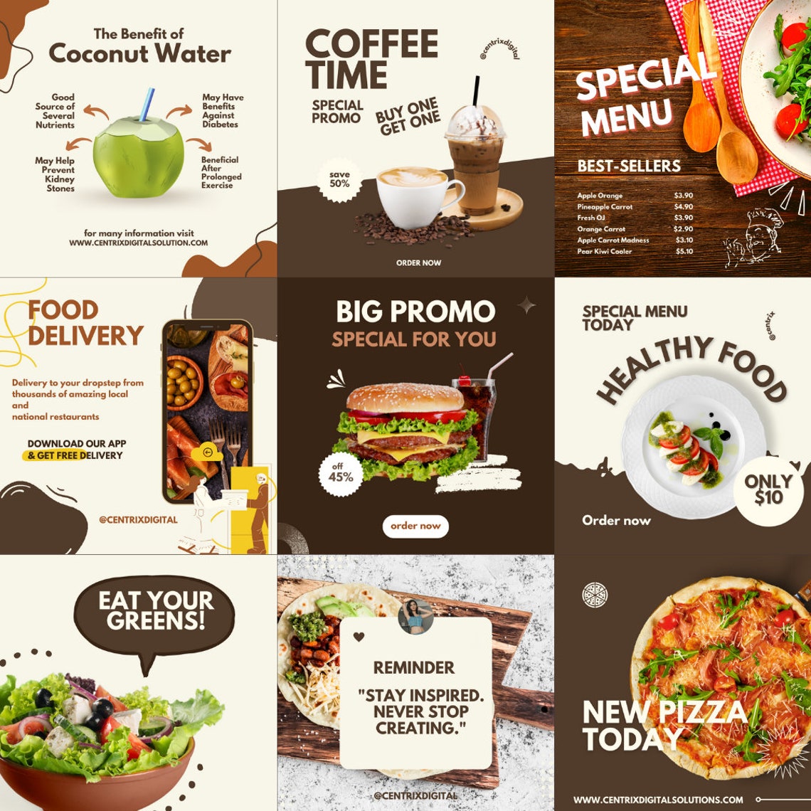 35 Restaurant Instagram Post Template, Instagram Chef, Restaurant ...