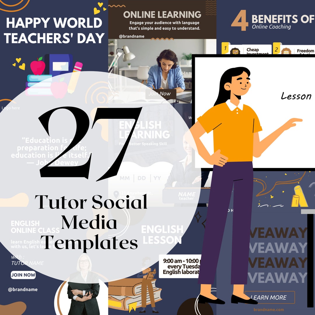 27 Tutor Canva Templates for Instagram Feed Boost Tutors - Etsy