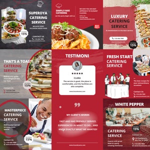 30 Catering Service Instagram Post Templates Professional Caterers - Etsy