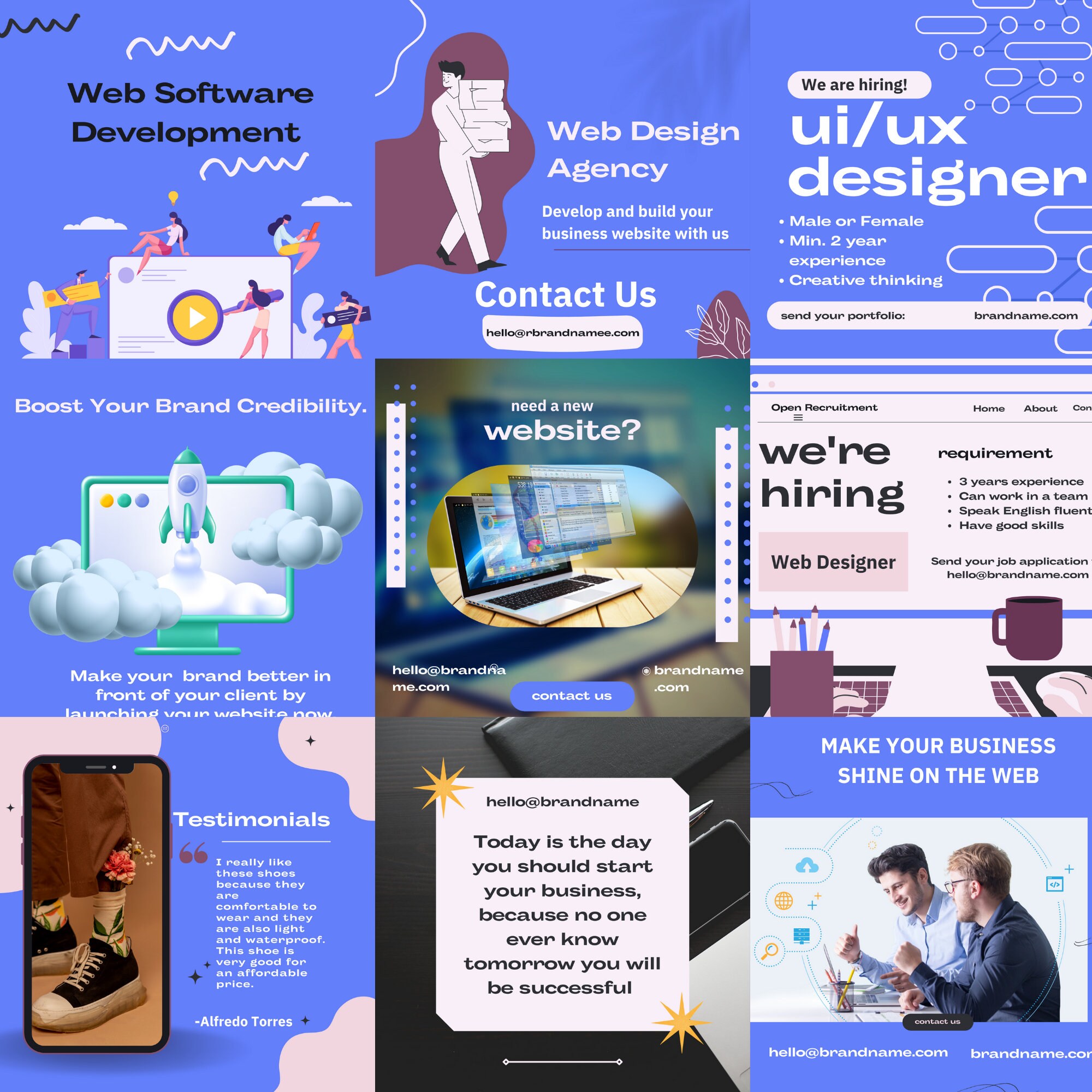 24 Web Designer Instagram Post Template for Creative Designs - Etsy