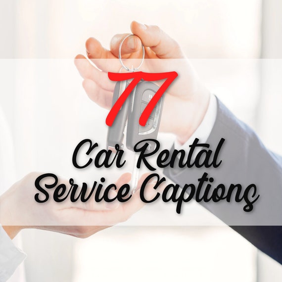 77 Car Rental Service Instagram Captions Rental Service - Etsy
