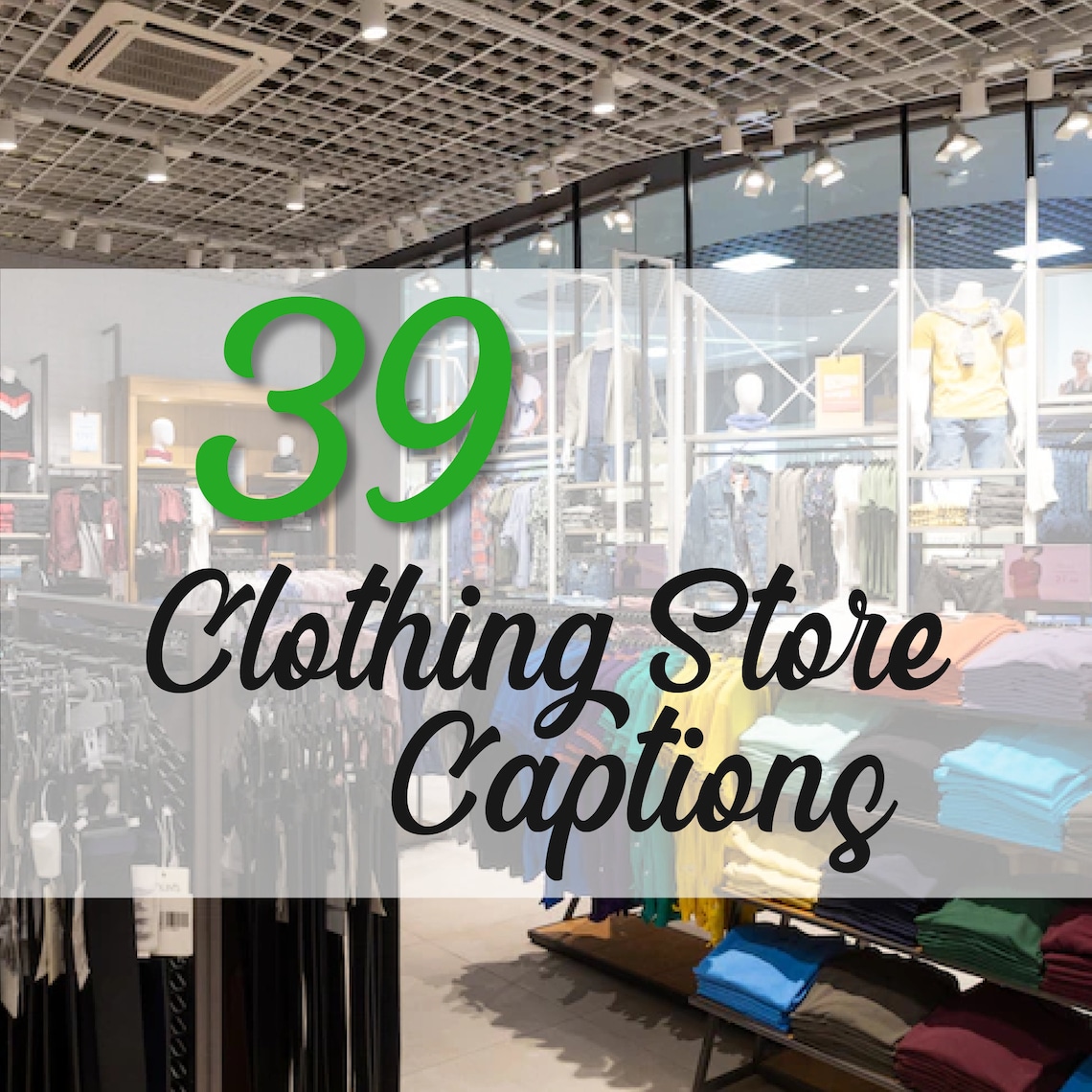 39 Clothing Store Instagram Captions Template Digital Download Story ...