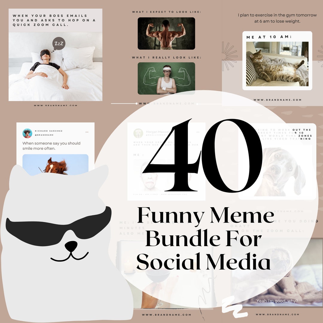 40 Funny Meme Instagram Post Templates Content Creators - Etsy