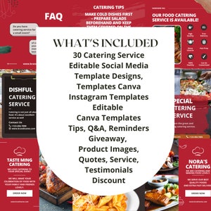 30 Catering Service Instagram Post Templates Professional Caterers - Etsy