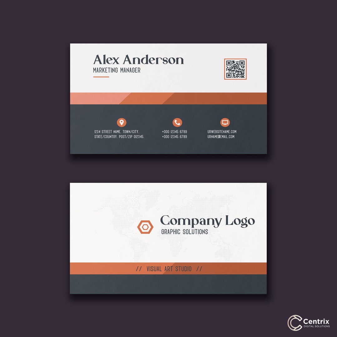 Sales Team Business Card Template Business Card Clean Digital Art ...