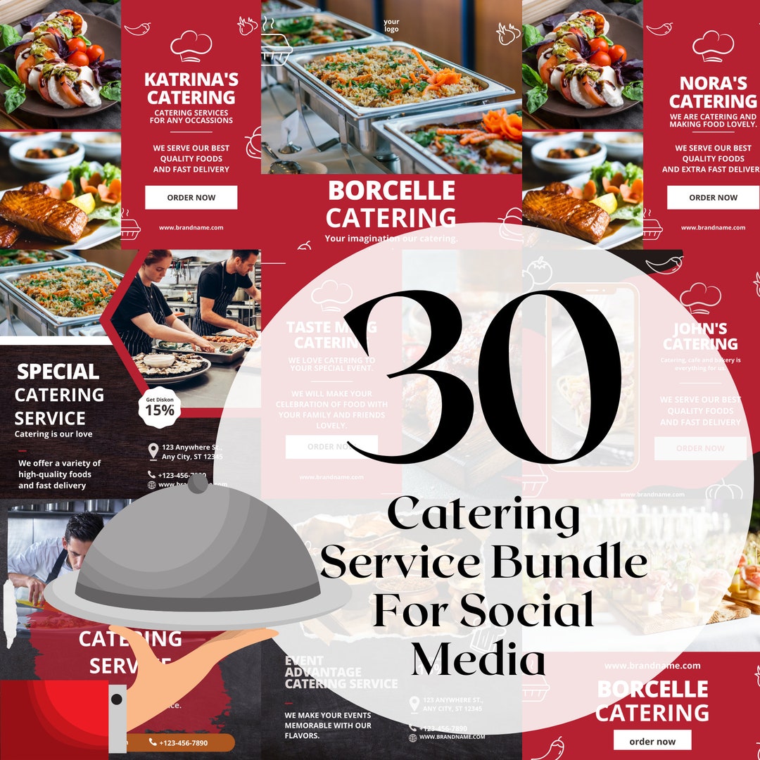 30 Catering Service Instagram Post Templates Professional Caterers - Etsy