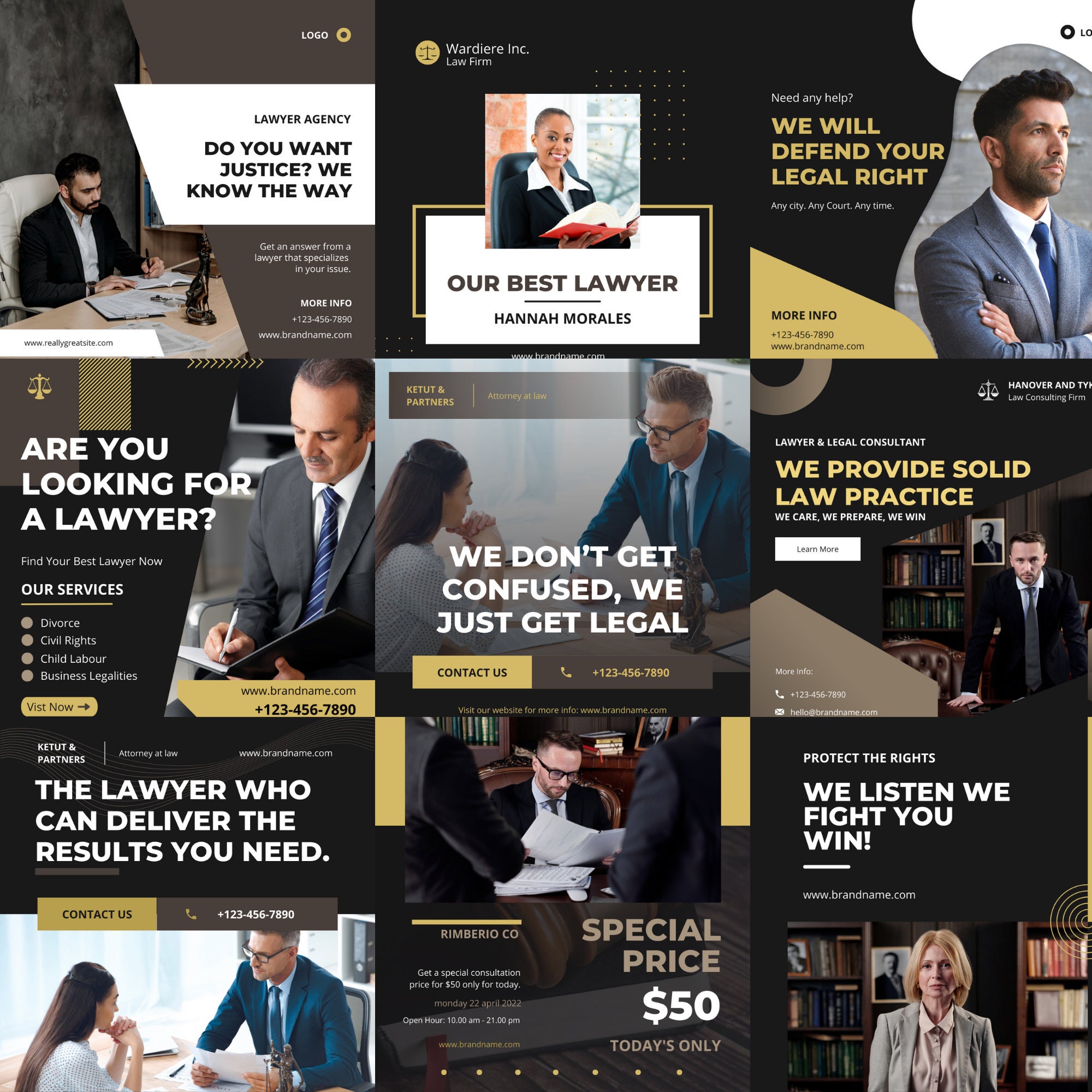 65 Best Lawyer Editable Instagram Post Templates Lawyers - Etsy