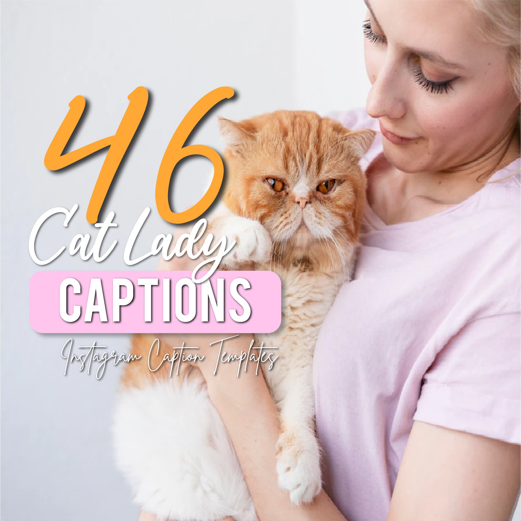 46 Cat Lady Instagram Captions Cat Lovers Pet Canva Templates Best Cat ...