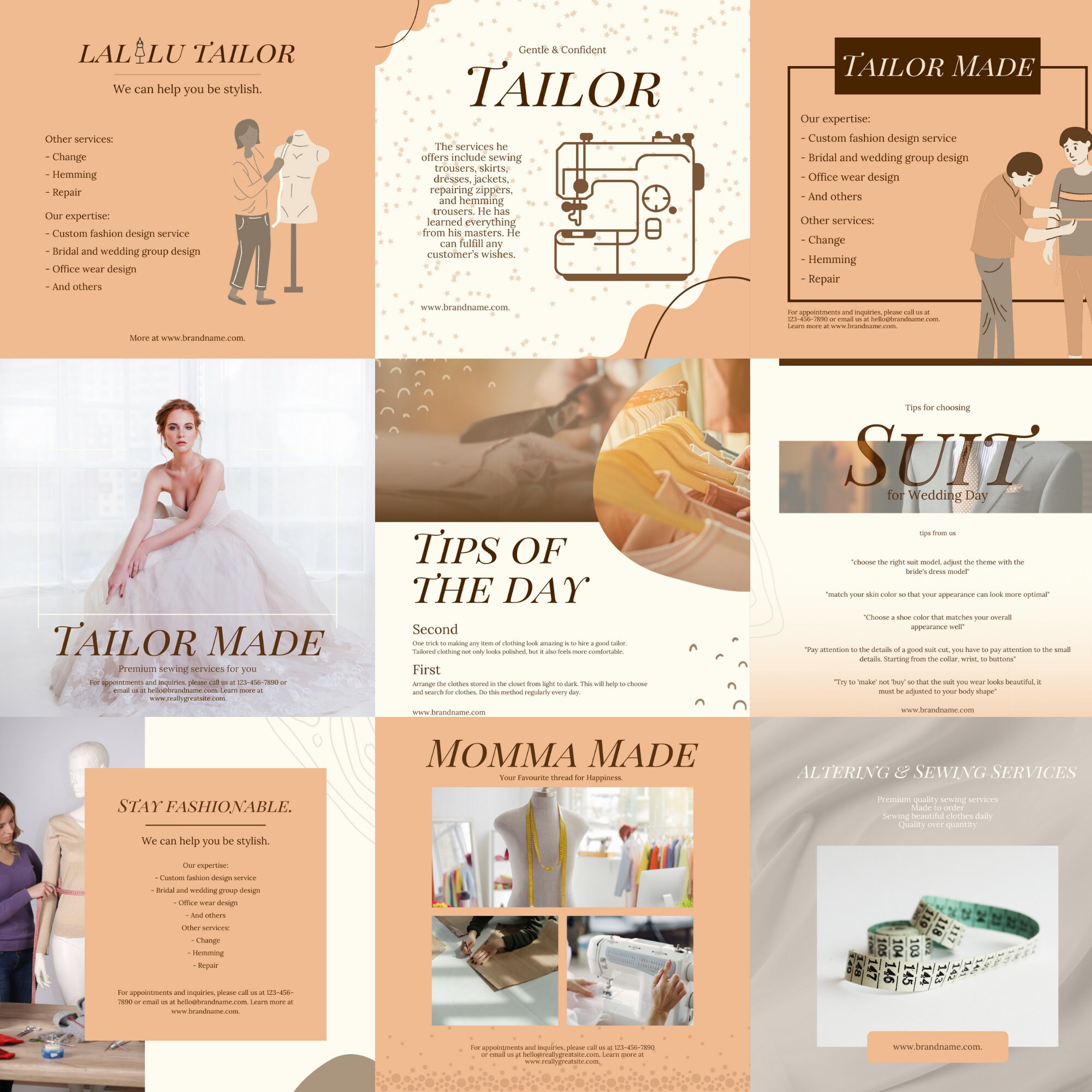 31 Tailoring Service Editable Canva Templates Fashion Designers - Etsy