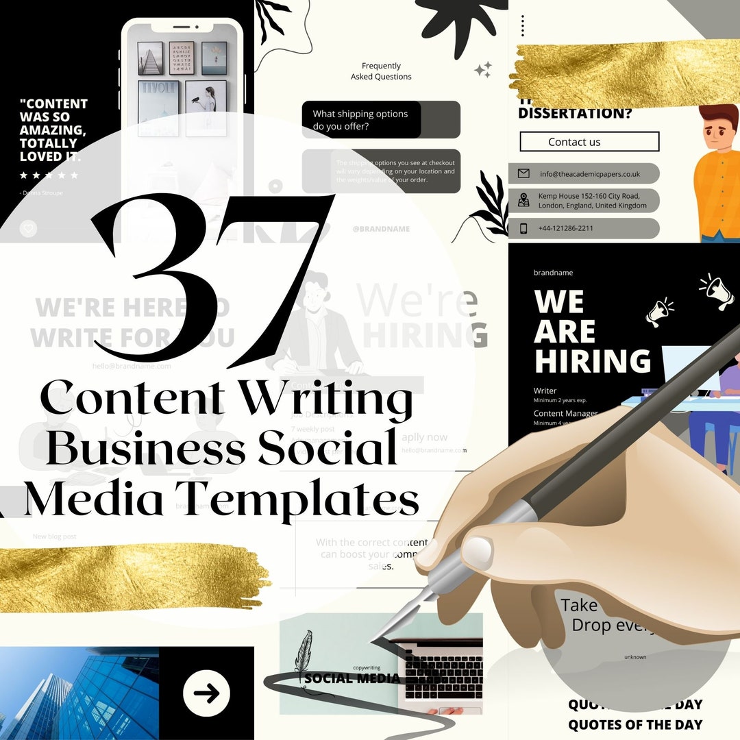 37 Content Writing Business Social Media Instagram Post Templates ...