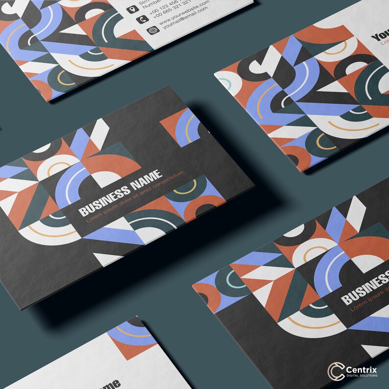 Art Gallery Business Card Template Clean Layout Editable - Etsy