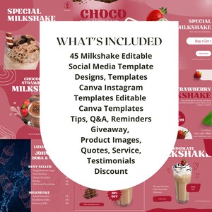 45 Milkshake Instagram Post Templates Milkshake Lovers - Etsy