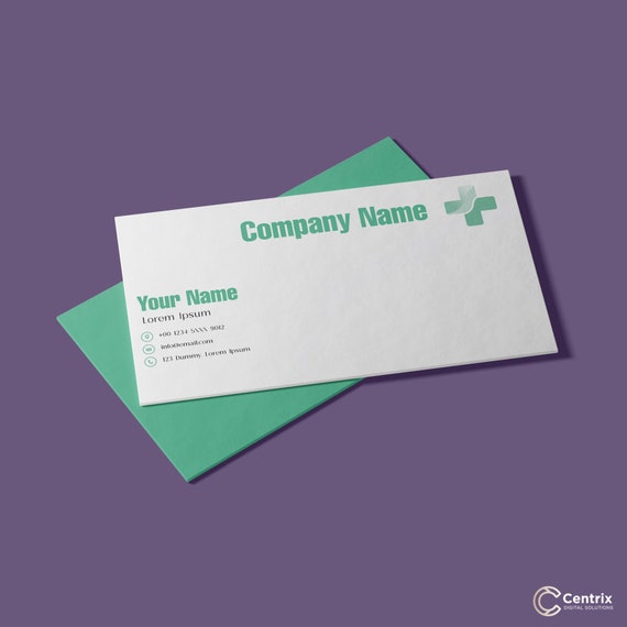 Secretary Business Card Template Medical Design Cleanlayout | Etsy
