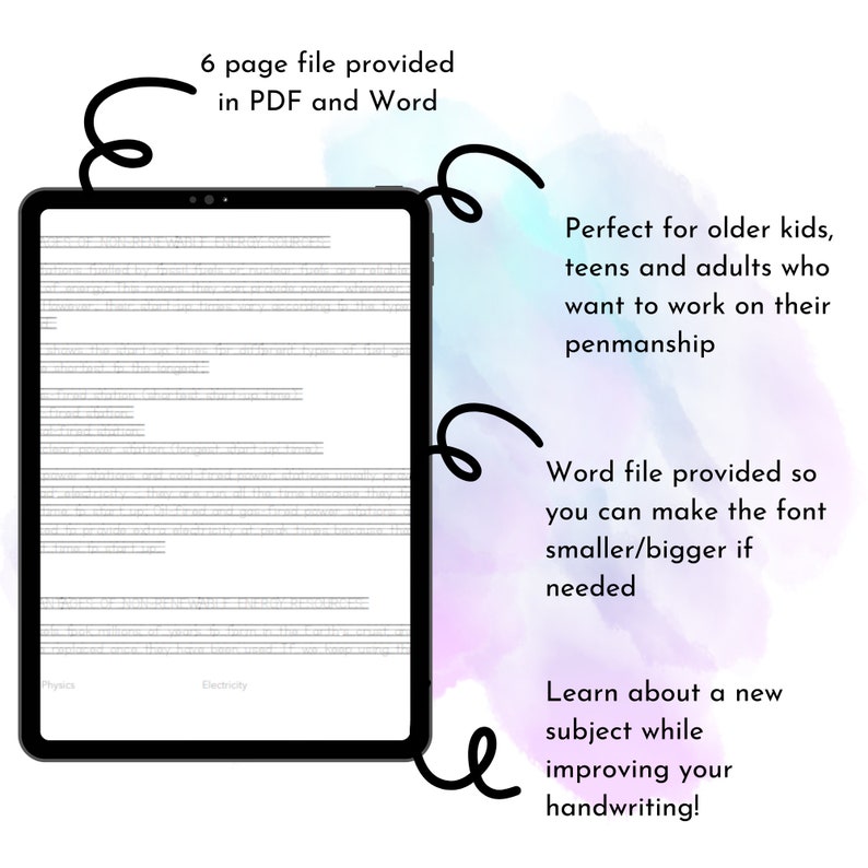 Practical Handwriting Worksheets Learn Physics & Improve Handwriting ...