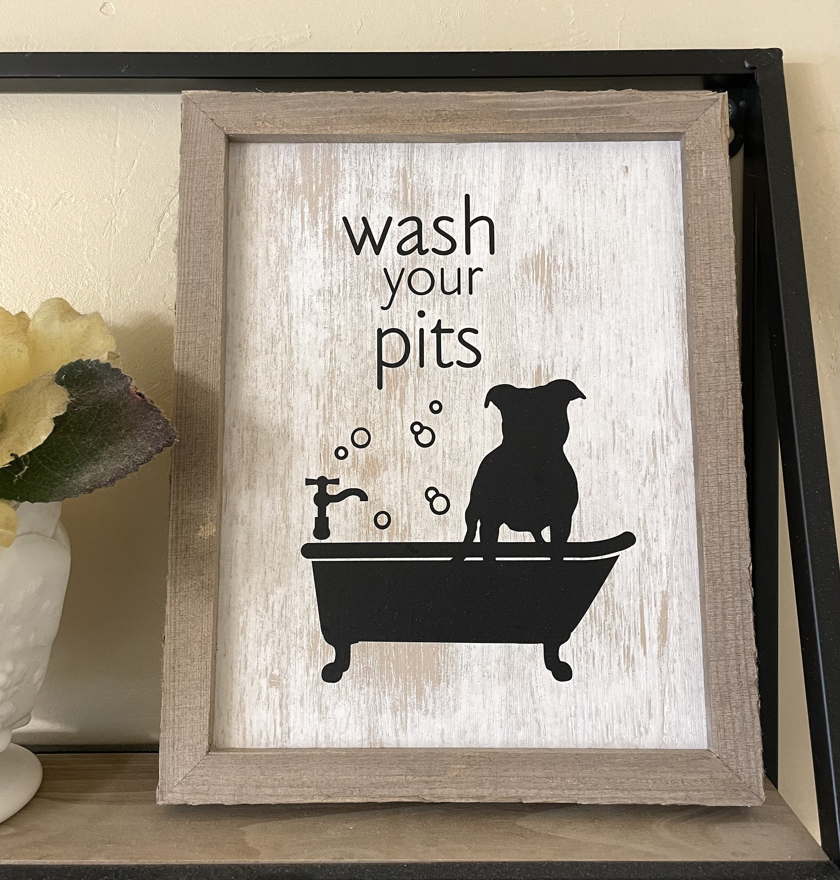 Wash Your Pits Bathroom Decor Pitbull - Etsy