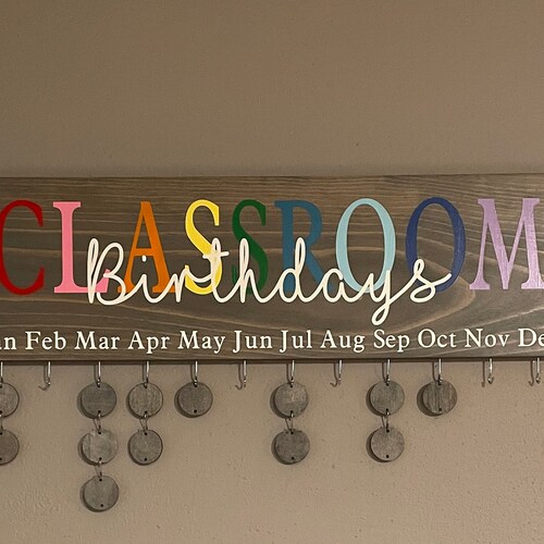 Classroom Birthday Calendar Classroom Birthday Sign Home - Etsy