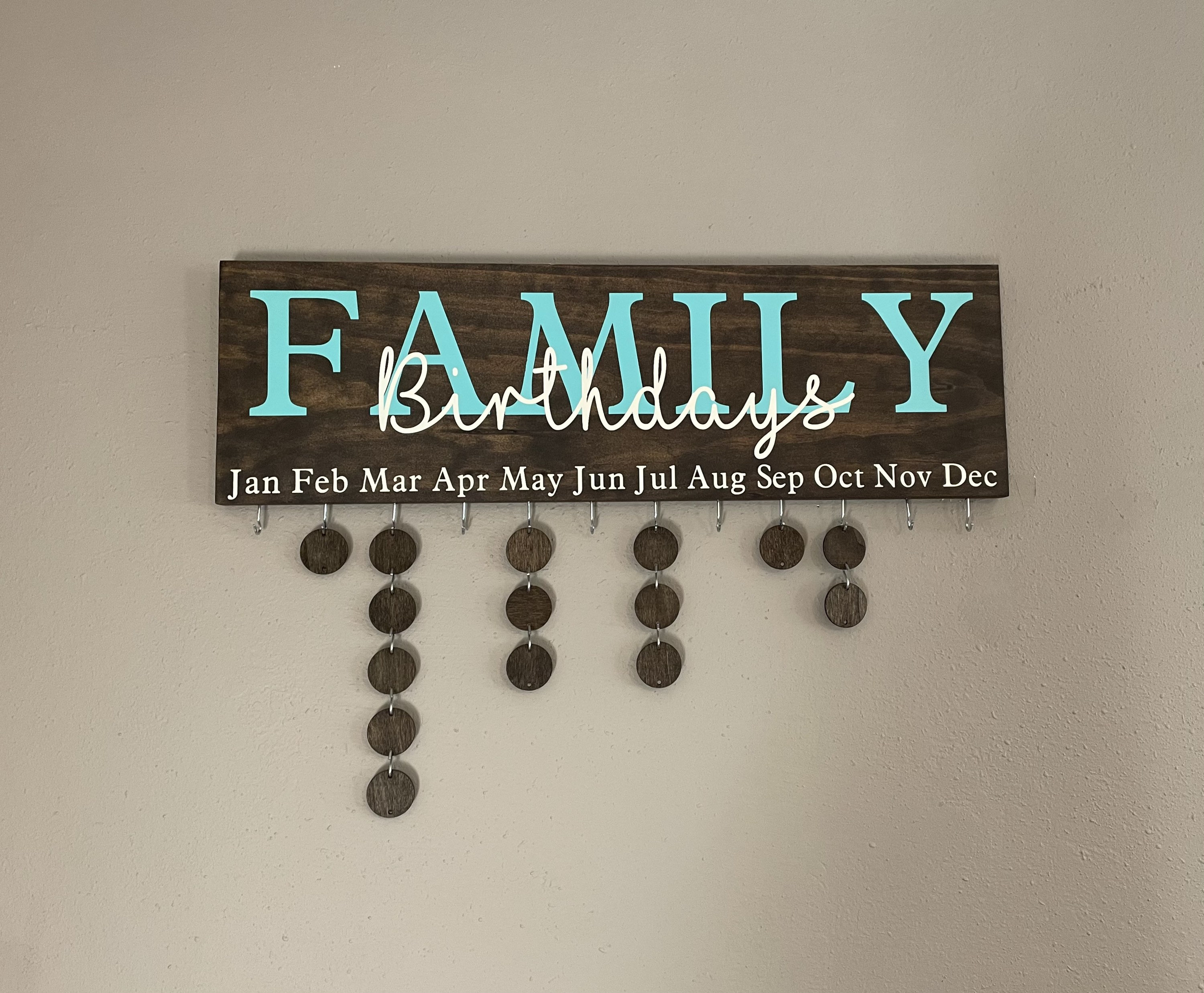 Family Birthday Calendar, Family Birthday Sign, Family Birthday Board ...