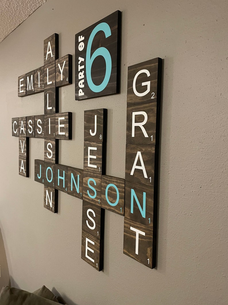 Scrabble Letters, 3.5x3.5, Scrabble Tiles Wall, Wall Art, Wall Decor ...