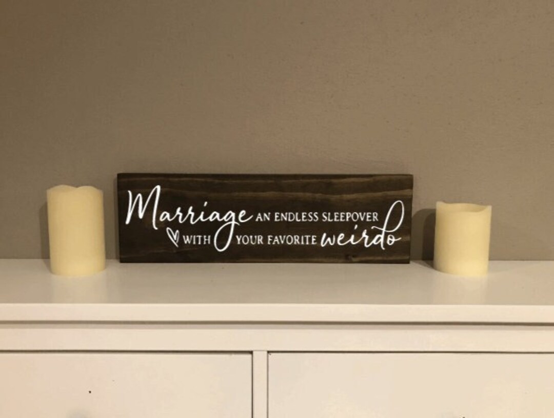 Marriage Sign, Funny Marriage Sign, Husband and Wife Sign, Marriage is ...