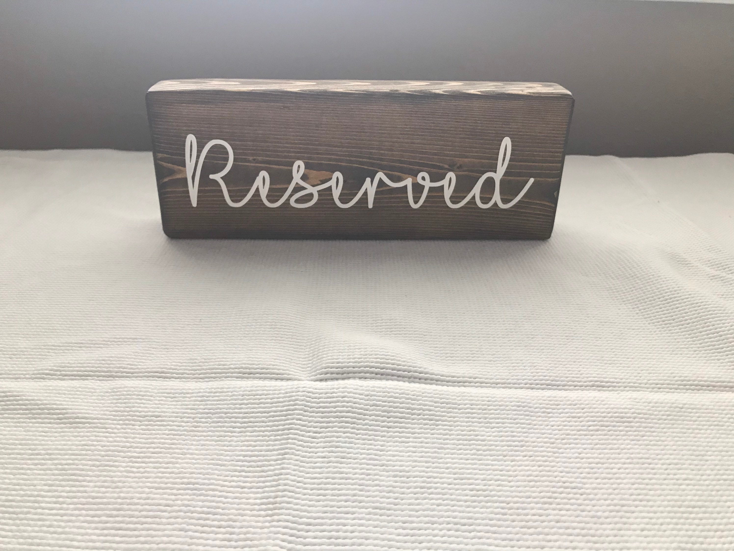 Reserved Wedding Sign Reserved Wood Sign Reserved Table - Etsy