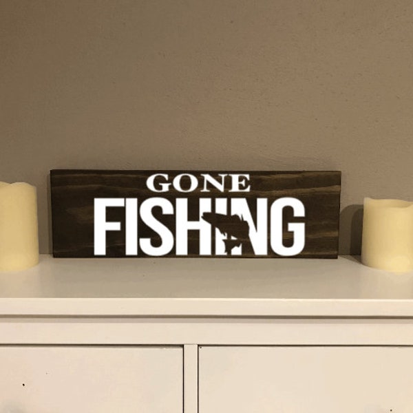 Gone Fishing Wooden Sign - Etsy