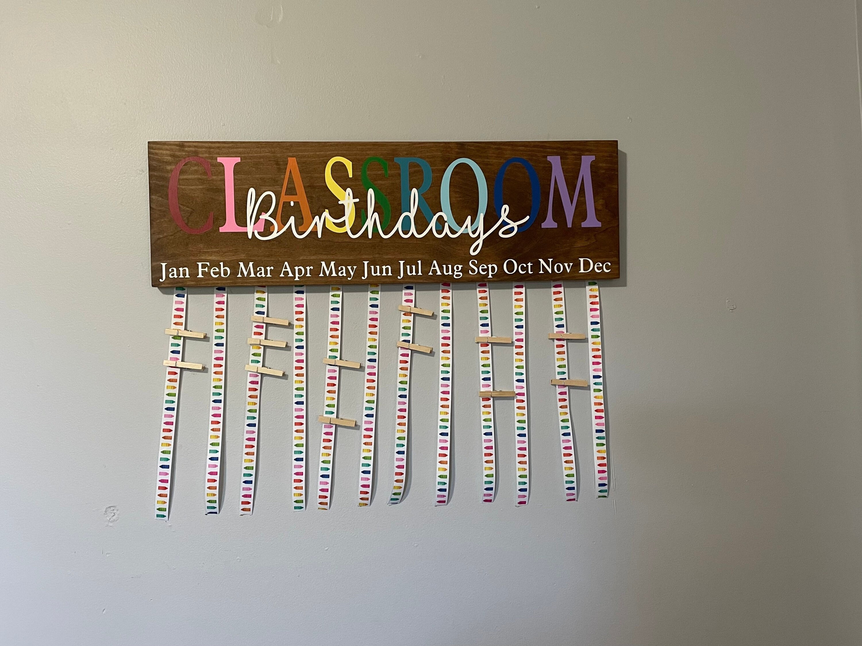 Classroom Birthday Calendar, Classroom Birthday Sign, Home Decor ...