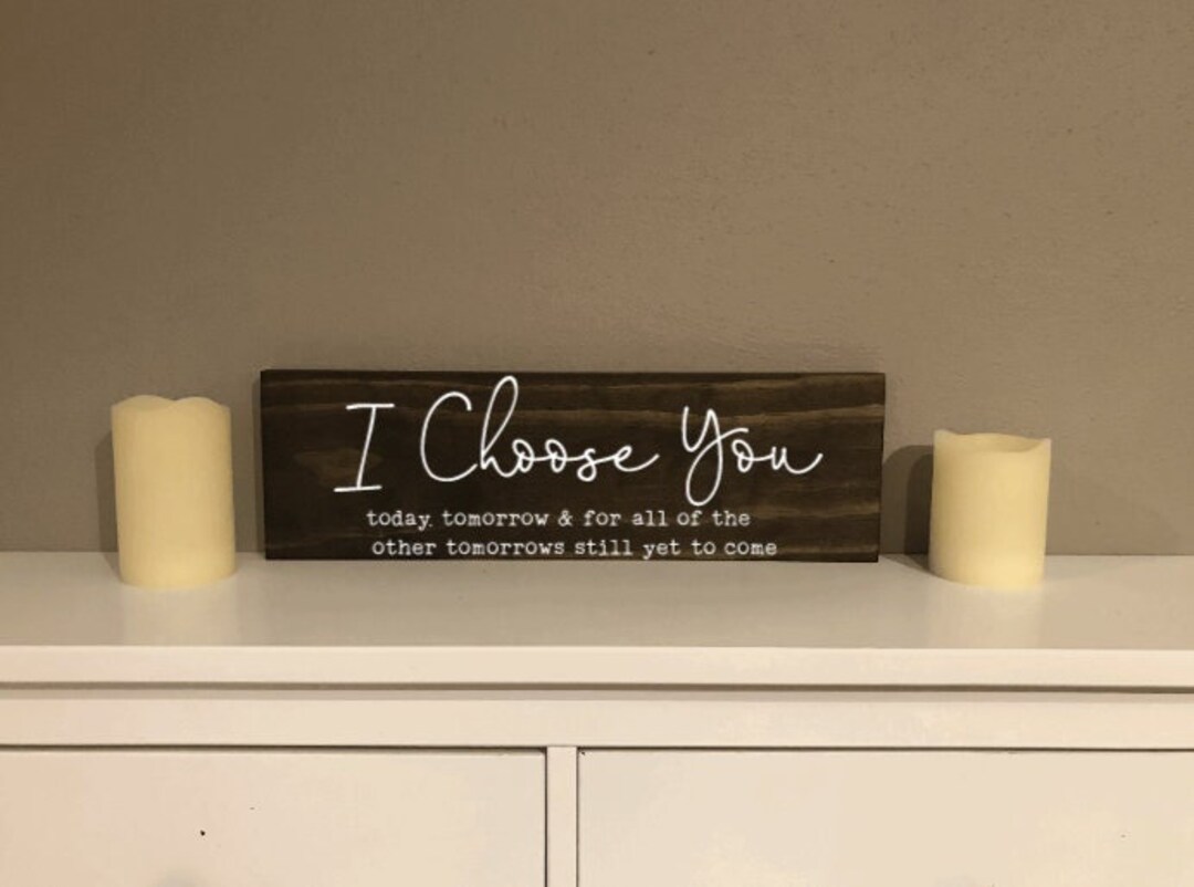 I Choose You Sign, Wedding Sign, Wedding Decor, Bedroom Decor, Couples ...