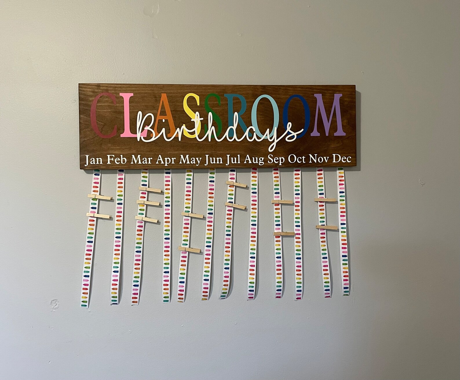 Classroom Birthday Calendar Classroom Birthday Sign Home - Etsy