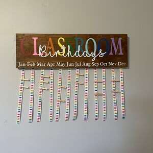 Classroom Birthday Calendar Classroom Birthday Sign Home - Etsy