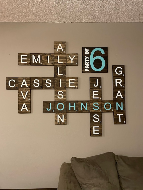 Scrabble Letters 3.5x3.5 Scrabble Tiles Wall - Etsy