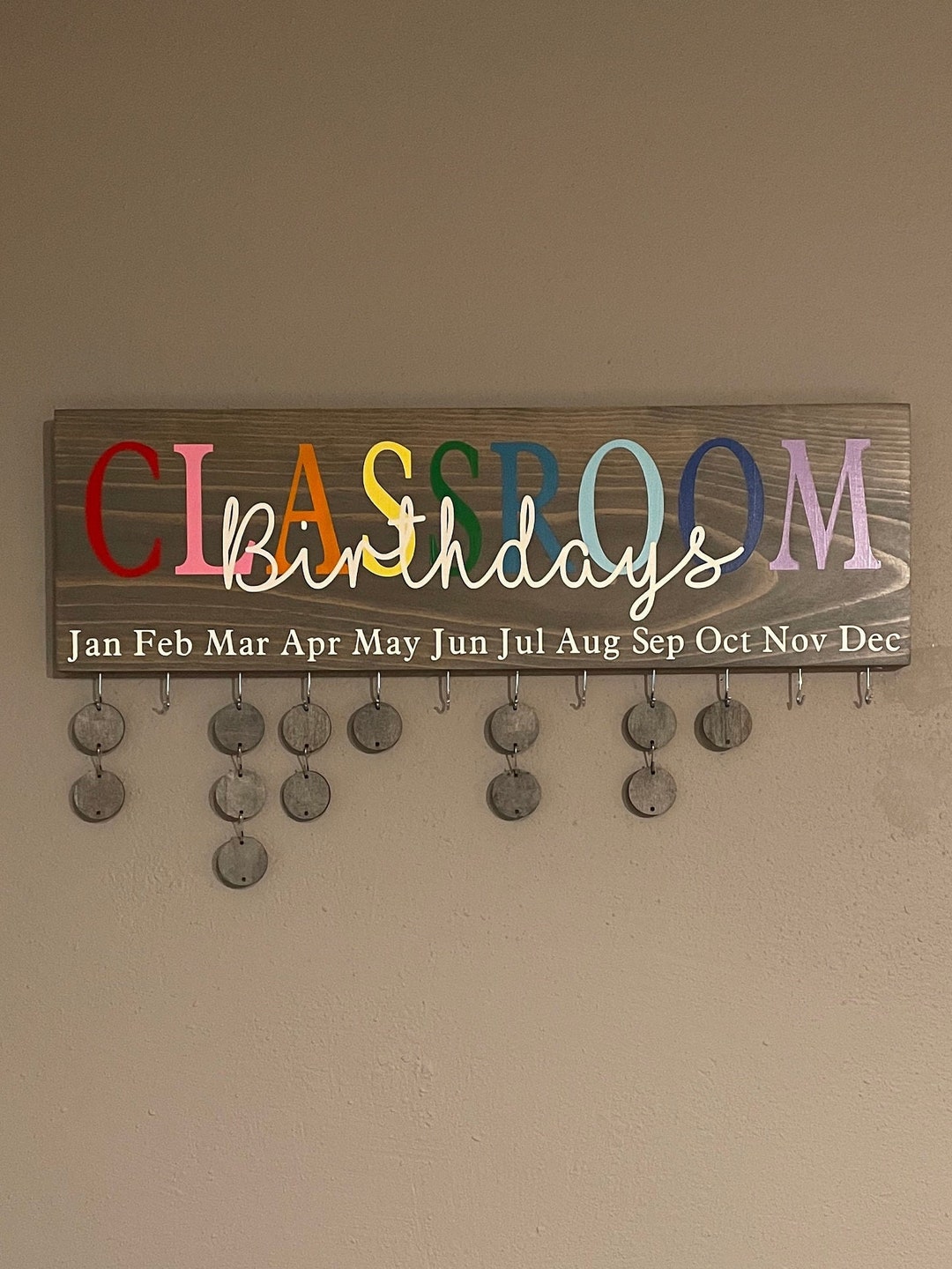 Classroom Birthday Calendar, Classroom Birthday Sign, Home Decor ...