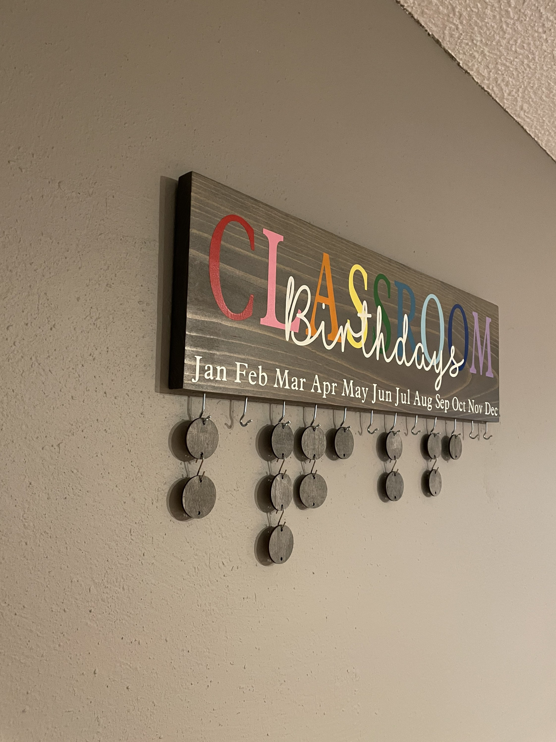Classroom Birthday Calendar, Classroom Birthday Sign, Home Decor ...