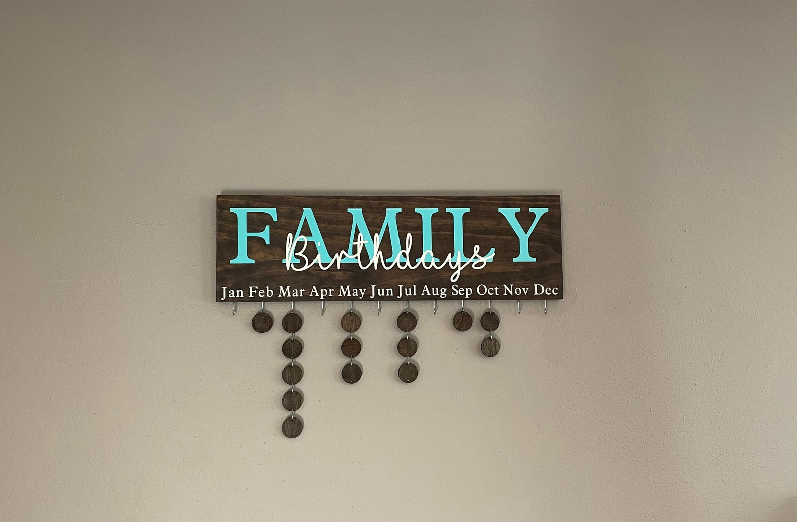 Family Birthday Calendar, Family Birthday Sign, Family Birthday Board ...