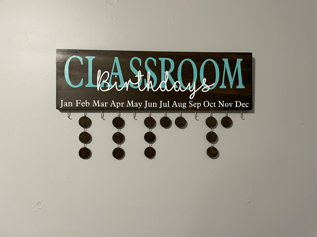 Classroom Birthday Calendar, Classroom Birthday Sign, Home Decor ...